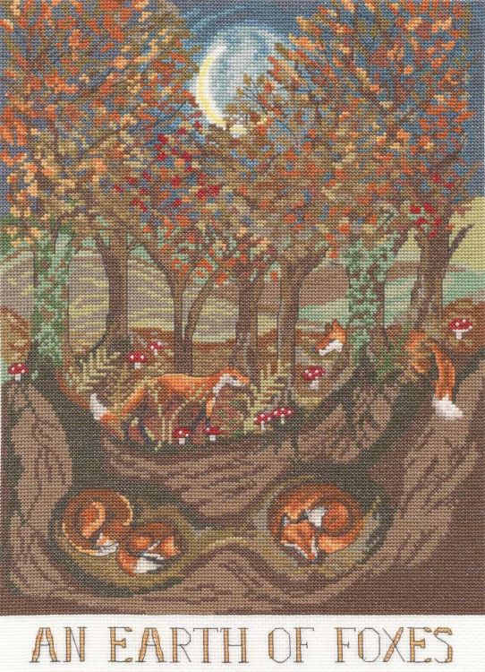 An Earth of Foxes Cross Stitch Kit, Bothy Threads – Sew Inspiring UK