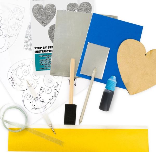 Metal Embossing Craft Kit Hanging Heart - Pewter – Sew Inspiring UK
