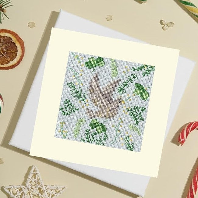 Scandi Dove Christmas Card Cross Stitch Kit, Bothy Threads – Sew ...