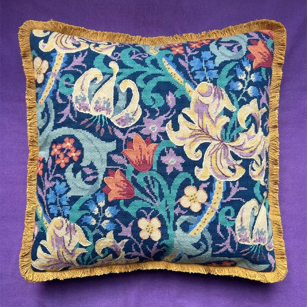 Glorafilia Needlepoint Tapestry Kit, William Morris Lily - Rose Pink ...