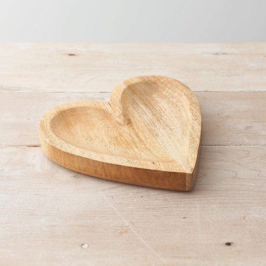 Natural Chunky Wooden Heart Dish, Trinket Tray - 20cm – Sew Inspiring UK