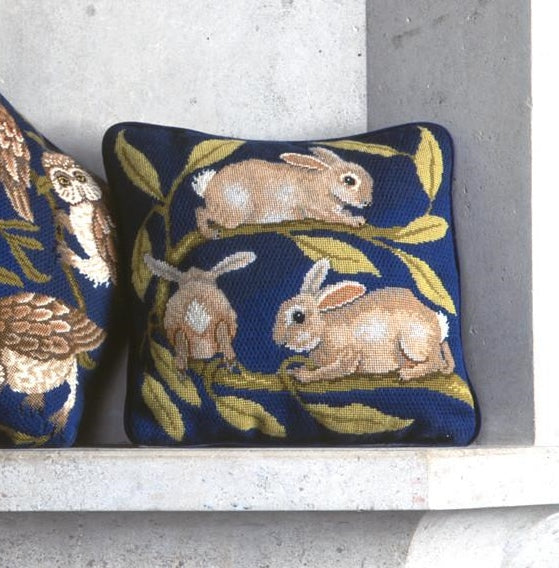 Beth Russell Needlepoint Kit Tapestry Kit, William de Morgan Rabbits ...