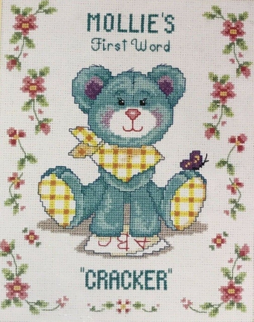 First Words Baby/Birth Sampler Cross Stitch Kit, Needle Treasures – Sew ...