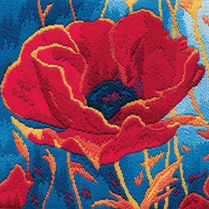 Poppy Head Long Stitch Kit, Derwentwater Designs – Sew Inspiring UK