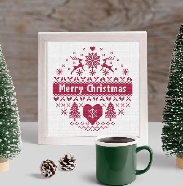 Scandinavian Christmas Cross Stitch Kit, Cinnamon Stitching – Sew ...