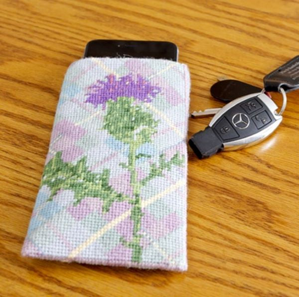 Tartan Thistle Tapestry Kit Glasses Case/Phone Case, Cleopatra's Needl ...