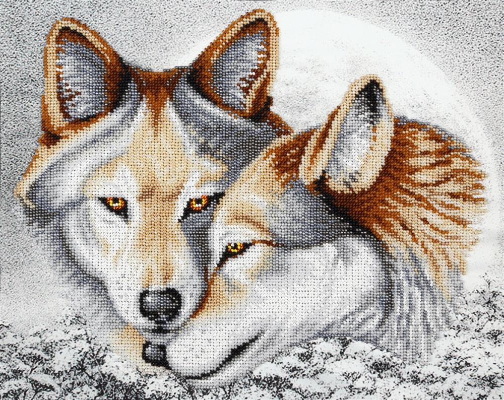 Bead Embroidery Kit Wolves Bead Work Embroidery Kit VDV – Sew Inspiring UK