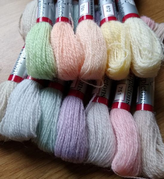 Appletons Crewel Wool, Crewel Wool Bundle, Mixed Colour Pack of 12 ...