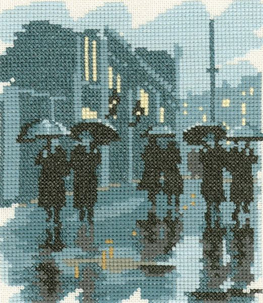 Brollies Cross Stitch Kit, Twilights, Heritage Crafts – Sew Inspiring UK