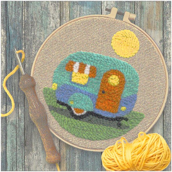 Caravan Punch Needle Kit, Dimensions (with tool) D72-76389 – Sew ...